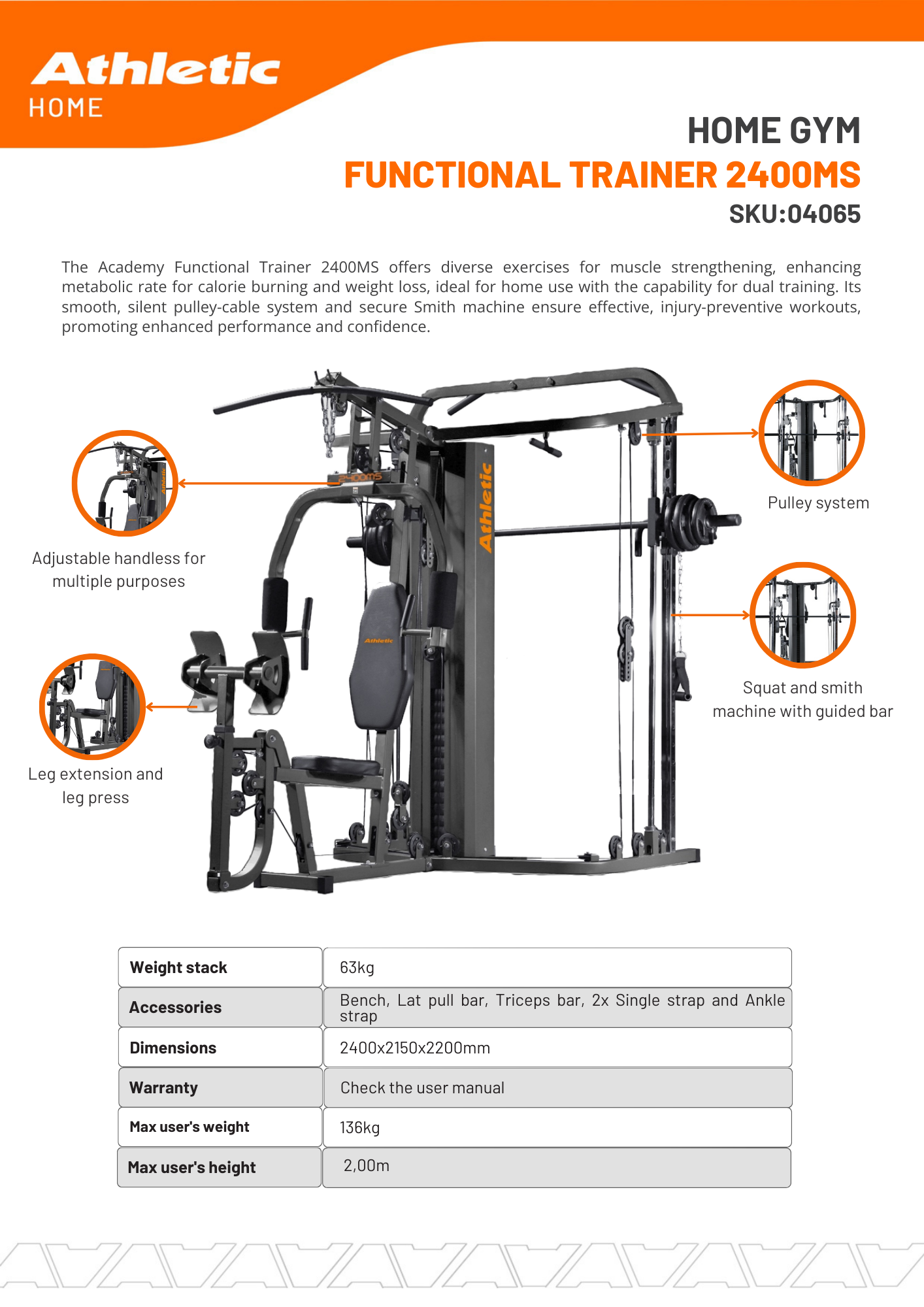 HOME GYM FUNCTIONAL TRAINER - 2400MS